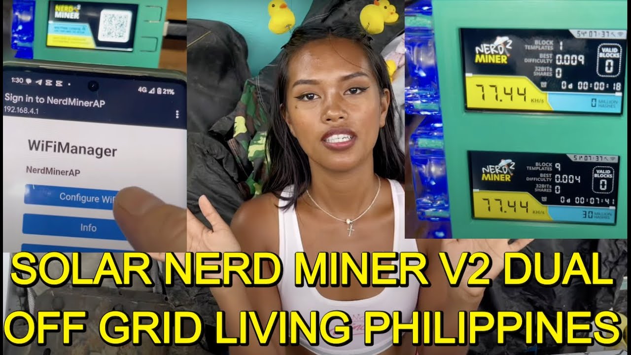🇵🇭 Solar Powered NerdMiner V2 Dual Crypto Miner NEW Unboxing & Setup ...