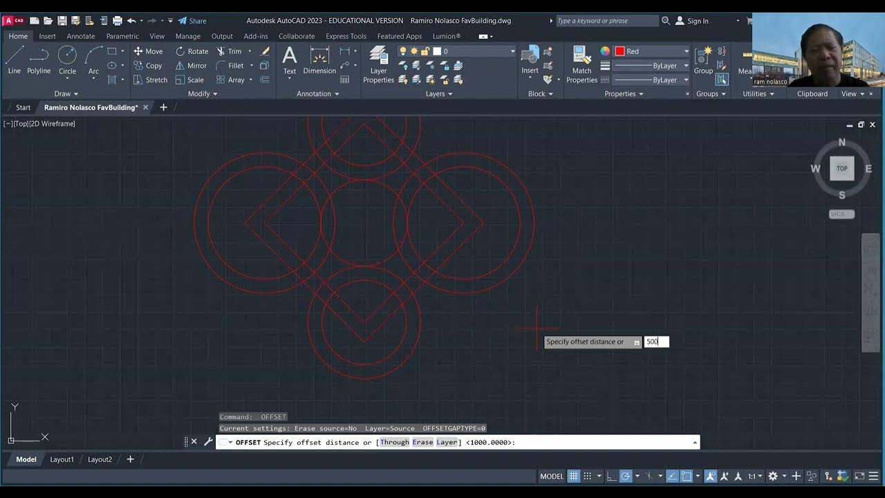 Offset Fillet and Trim in AutoCAD - YouTube