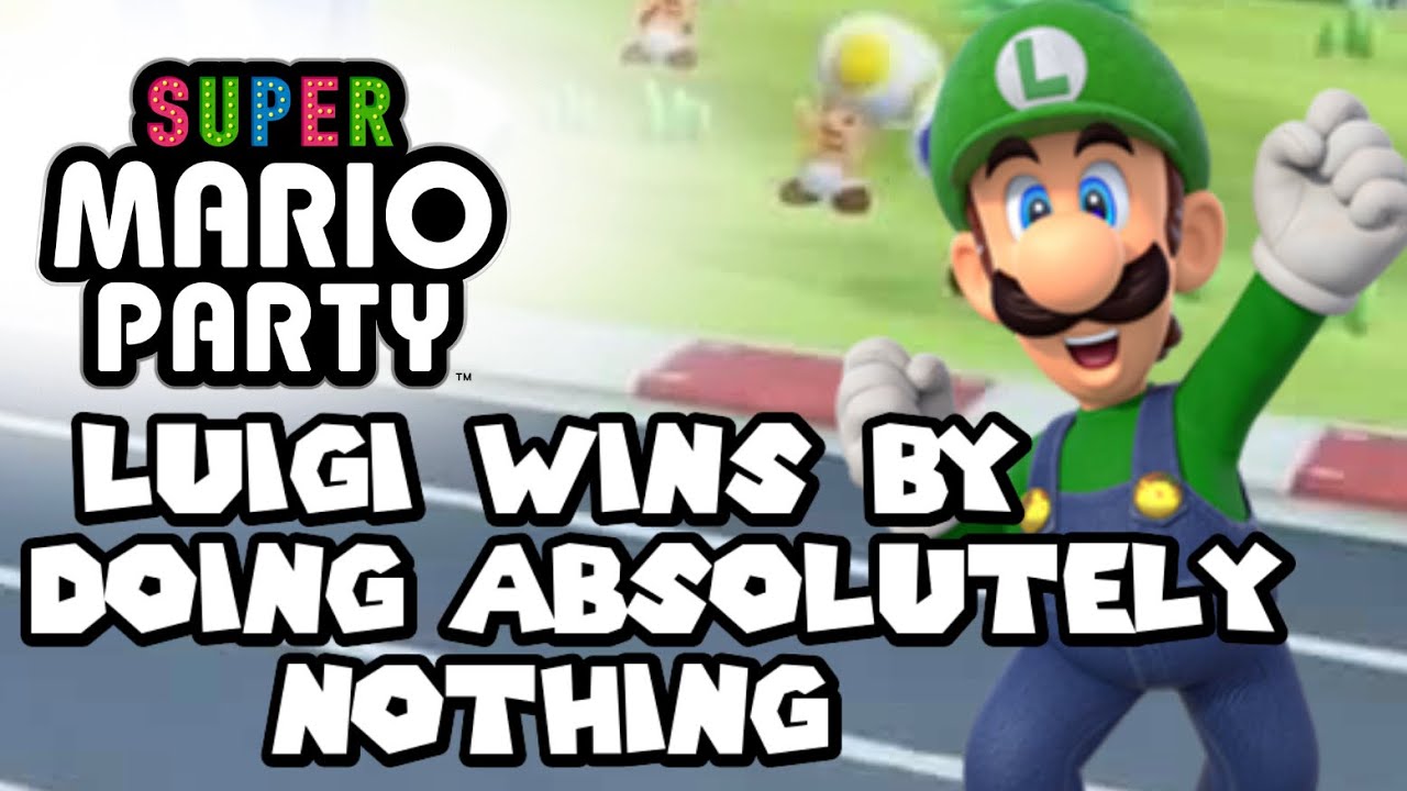 Super Mario Party - Luigi wins by doing absolutely nothing - YouTube
