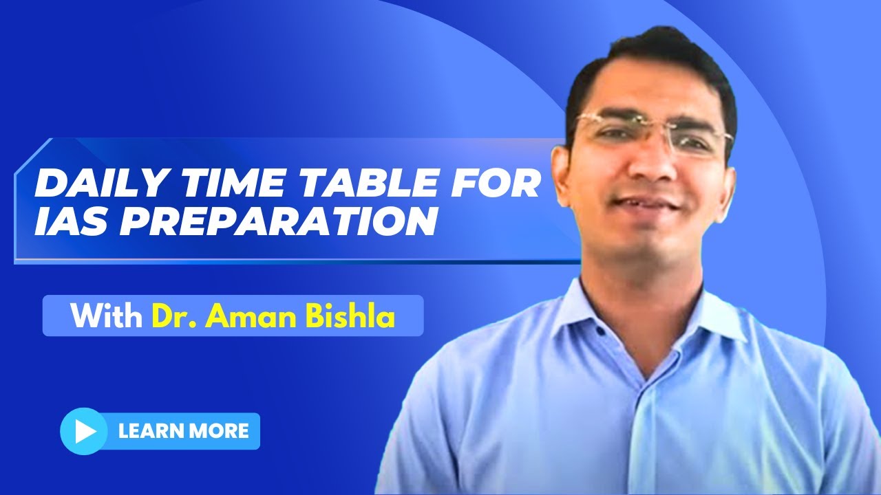 Daily Time Table of Dr Aman Bishla, IRS - YouTube