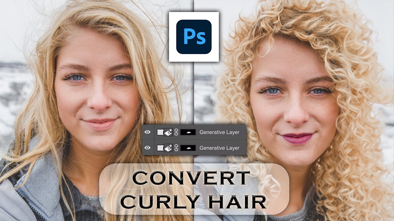 Curly Hair Using Generative Fill | Adobe Photoshop Beta Trick - YouTube