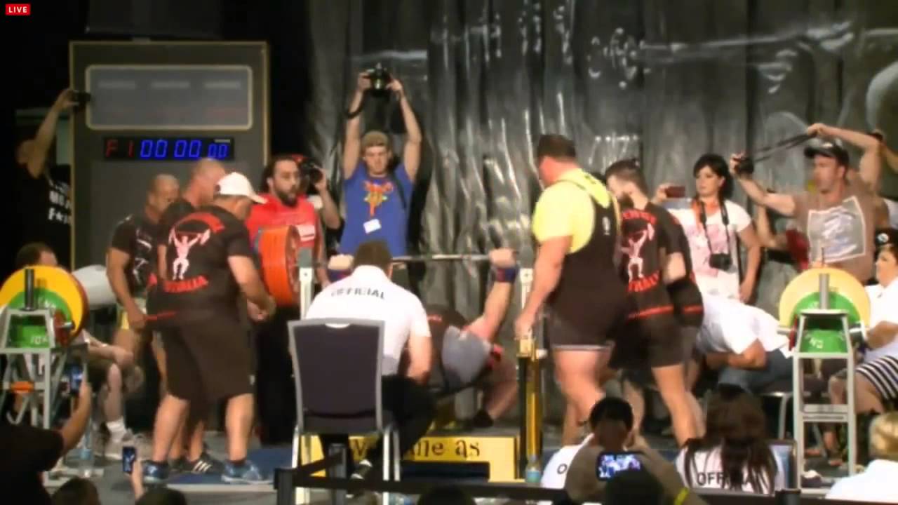 Kirill Sarychev. 315kg bench press RAW at GPA Worlds-2014 - YouTube
