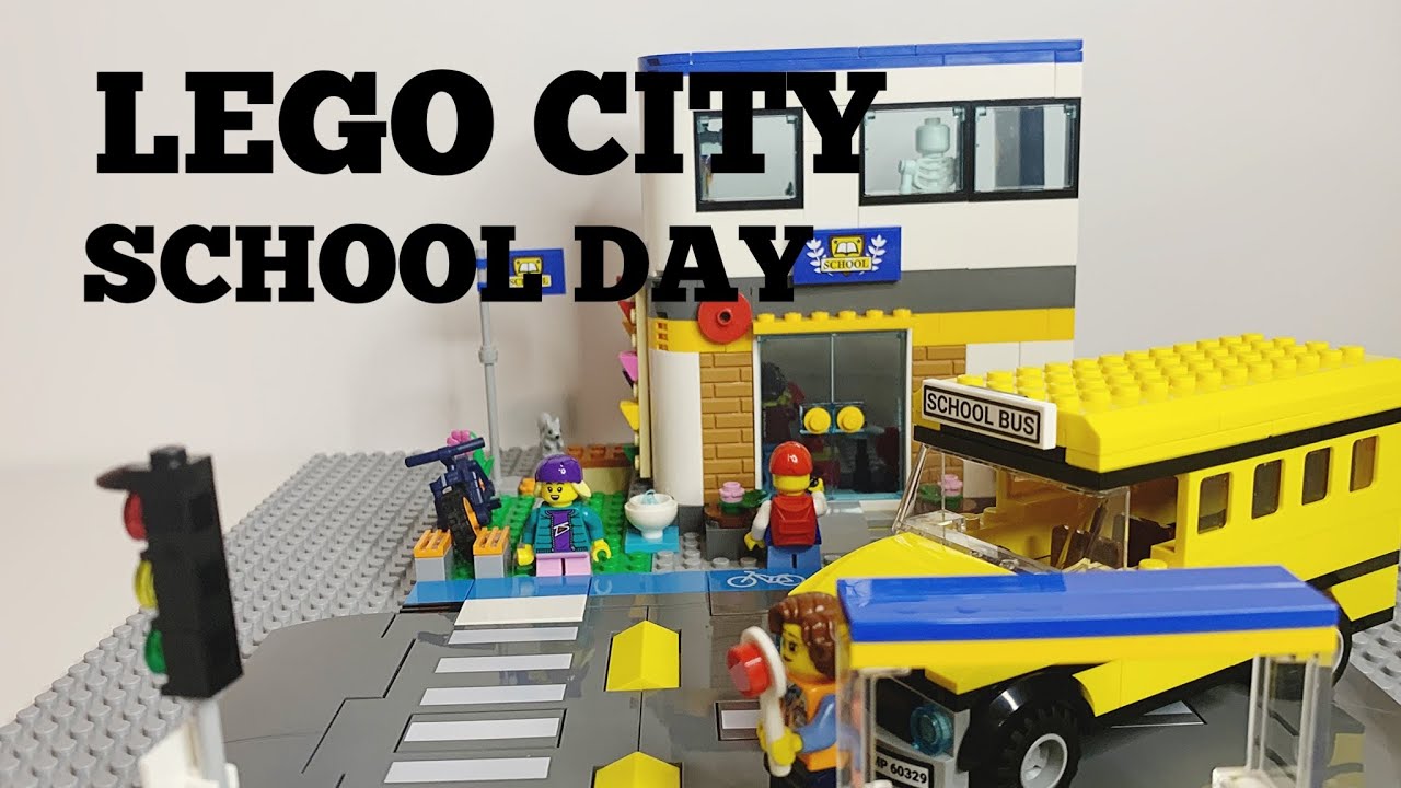 LEGO CITY School Day 60329 Speed Build. #lego #school #bus - YouTube