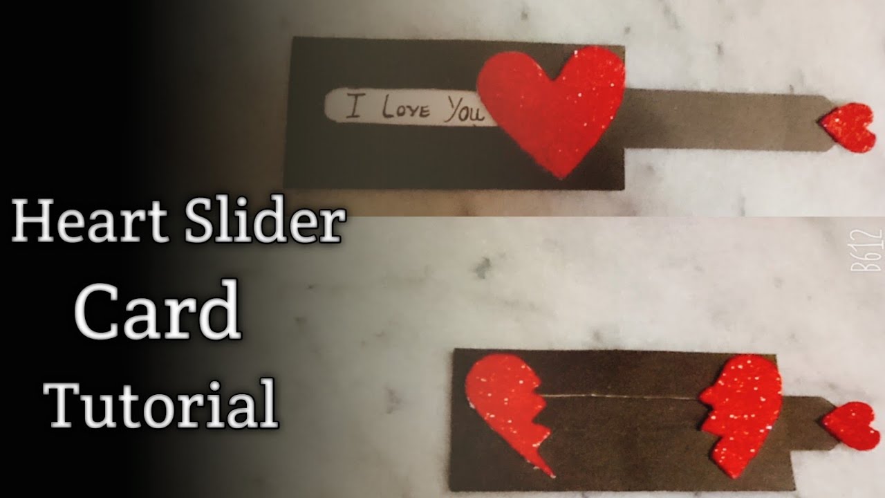 Heart Slider Card Tutorial | Love silder Card Tutorial | Card Making ...