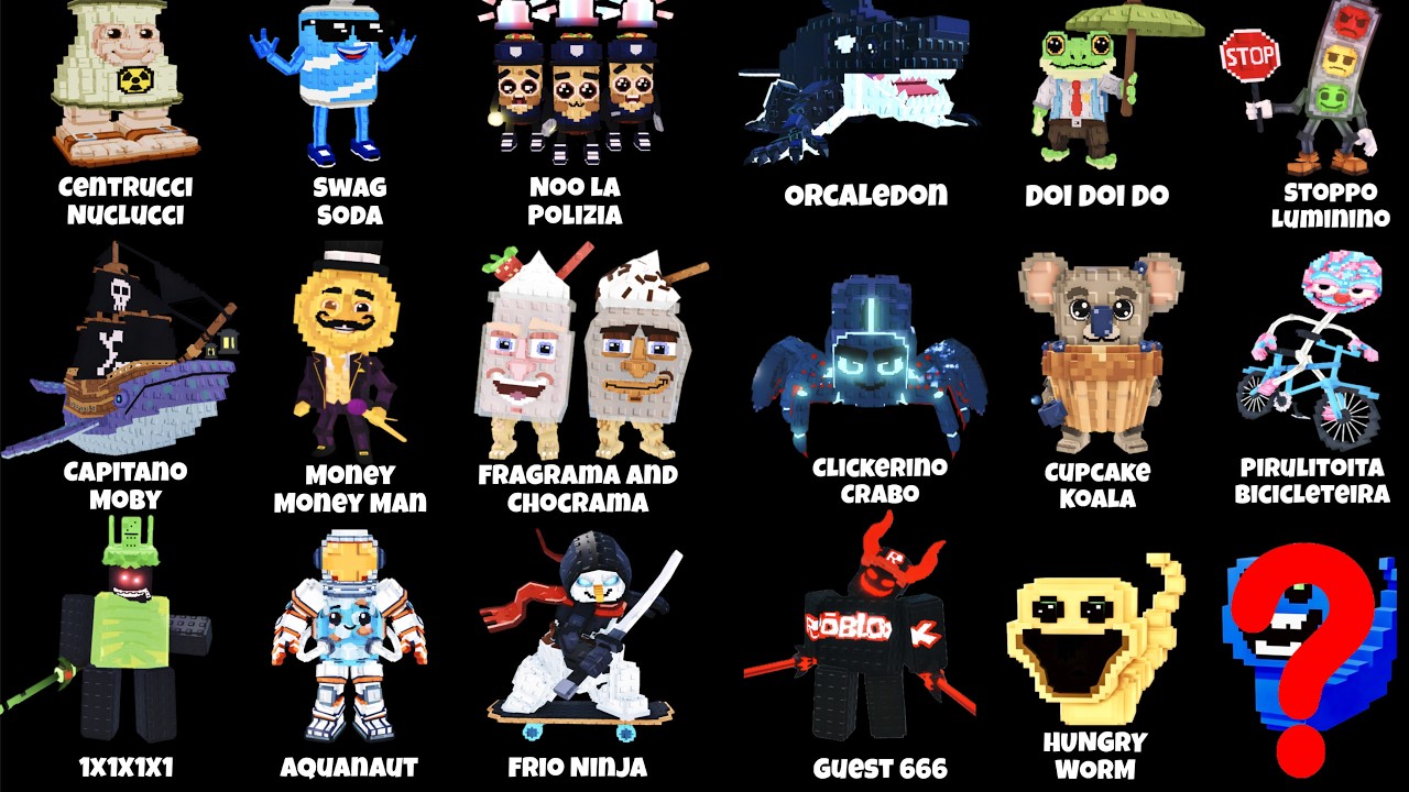 All New Steal A Brainrot Characters Vs Italian Brainrot. NEWEST UPDATE ...