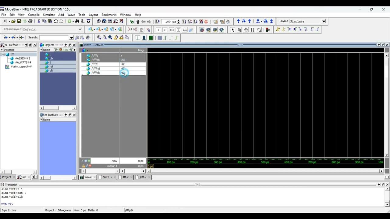 T Flipflop Verilog Simulation - YouTube