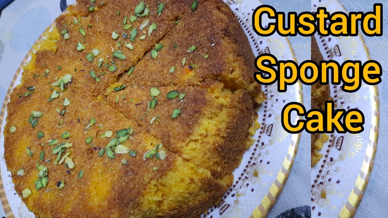 How To Make A Custard Sponge Cake || Recipe - YouTube