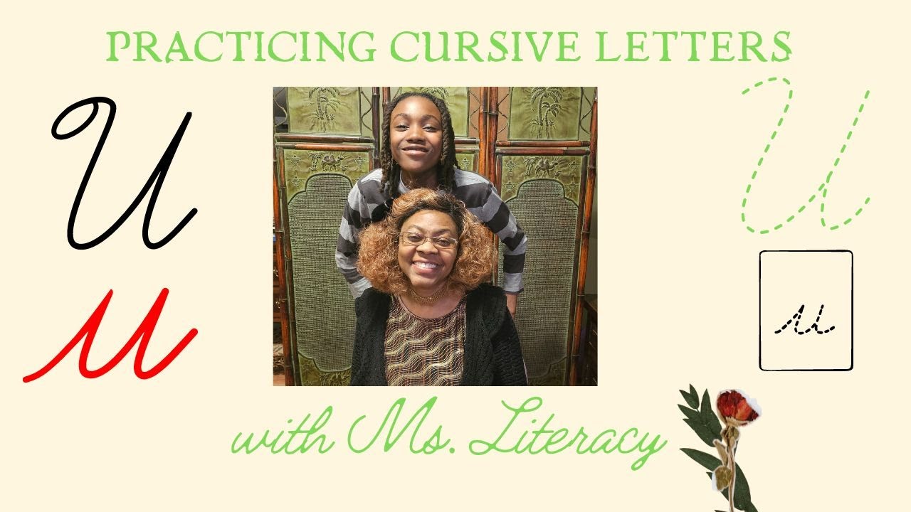 Practicing Cursive Letter U with Ms. Literacy - YouTube