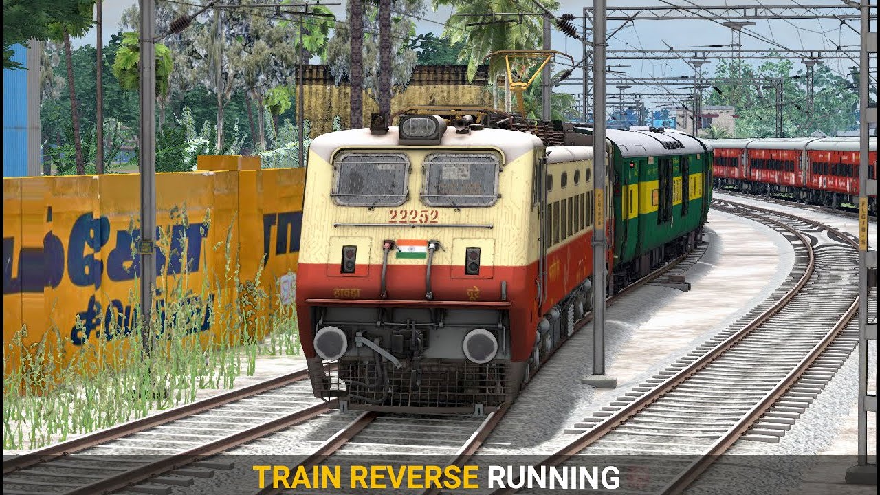Train Reverse Running at Station | Train Simulator | Engine Coupling ...