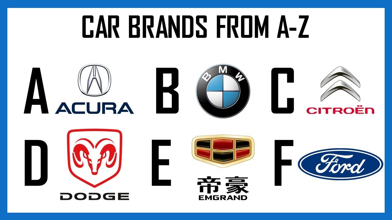Car brands from A-Z | Go Cars - YouTube