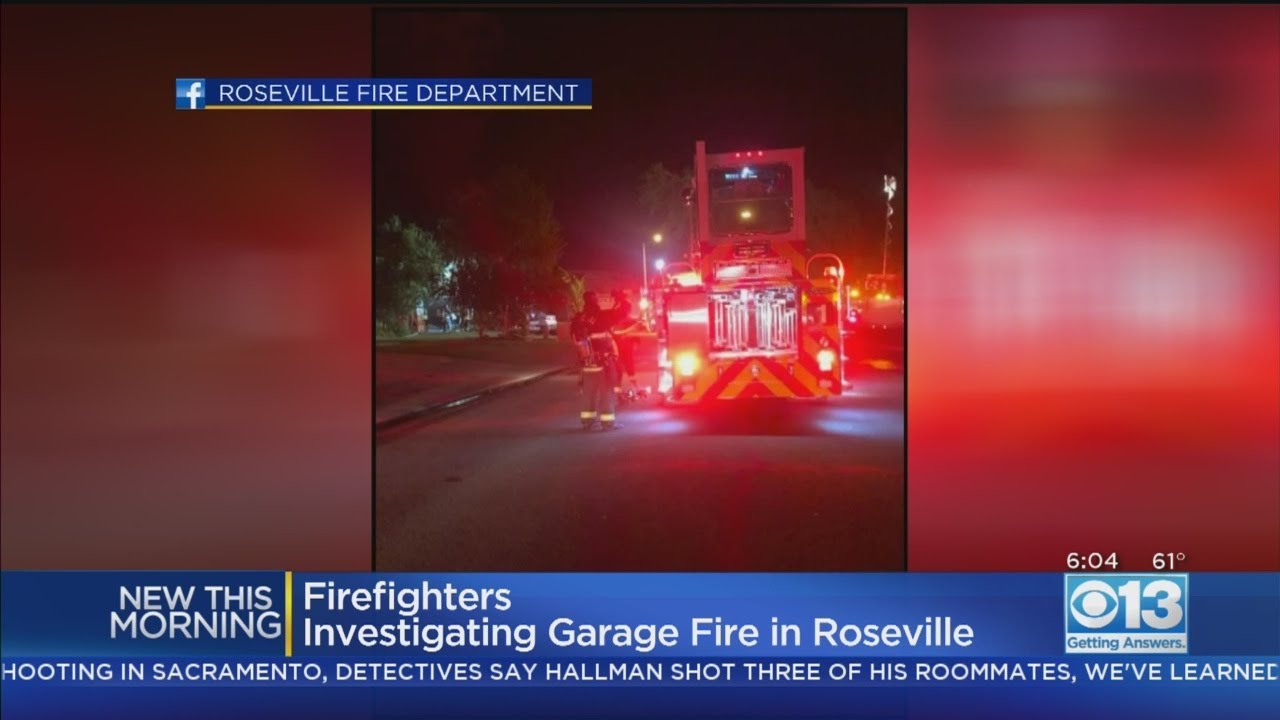 Firefighters Investigating Garage Fire In Roseville - YouTube