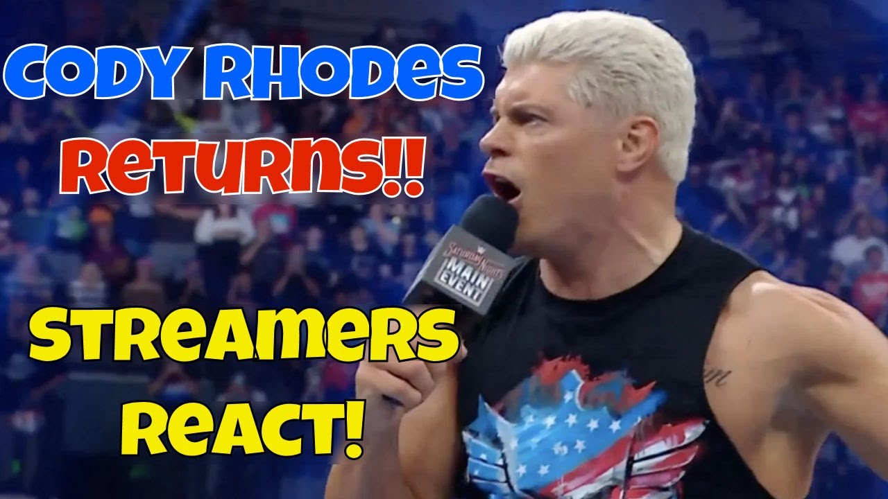 Streamers React! Cody Rhodes returns!! #wwe #codyrhodes #johncena - YouTube