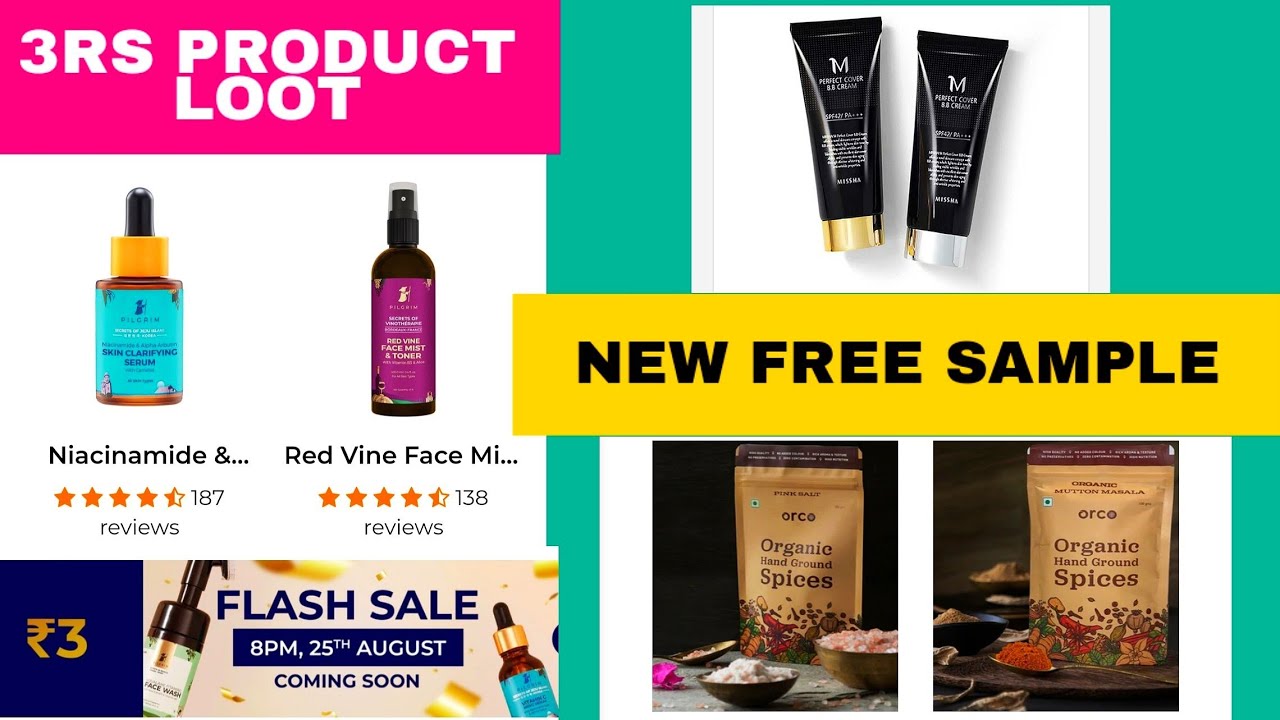 NEW FREE SAMPLE ll New Shopping loot ll Today Free sample #freesample # ...