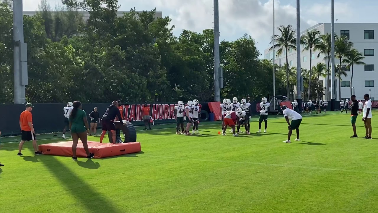 Miami Hurricanes Spring Practice March 5, 2020 - YouTube