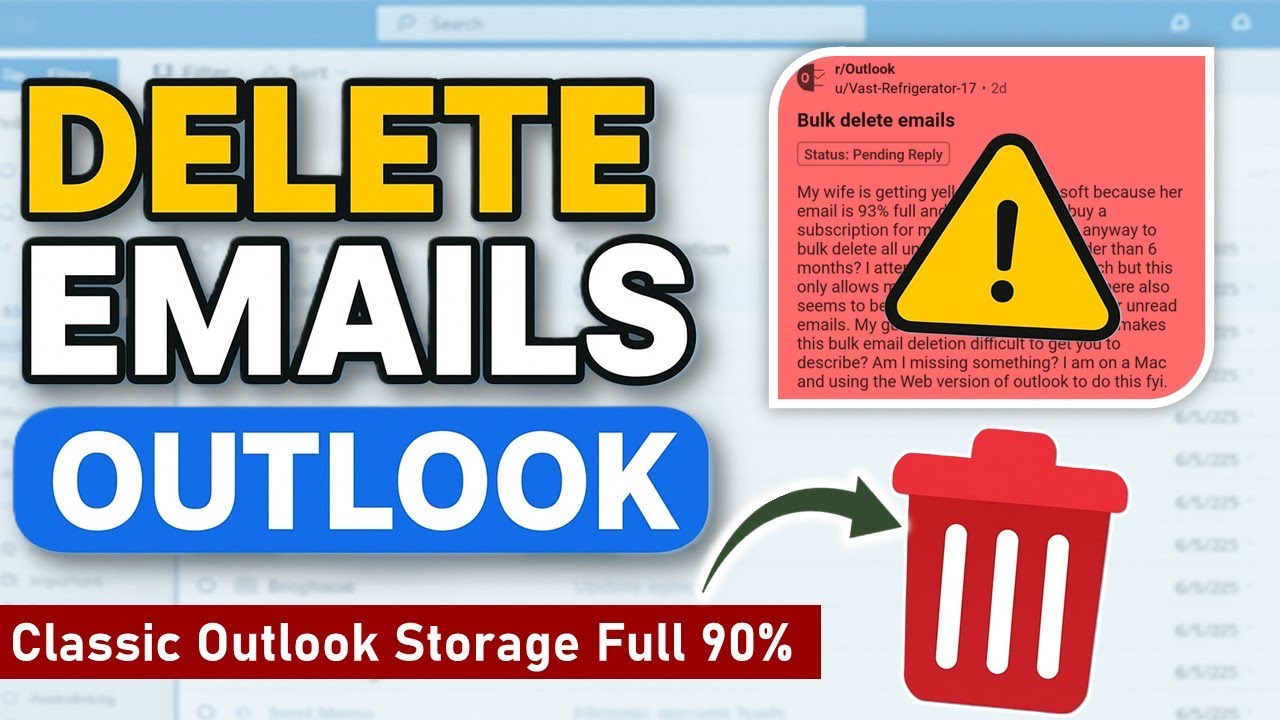 How to Bulk Delete Emails in Classic Outlook Desktop (2025 Step-by-Step ...