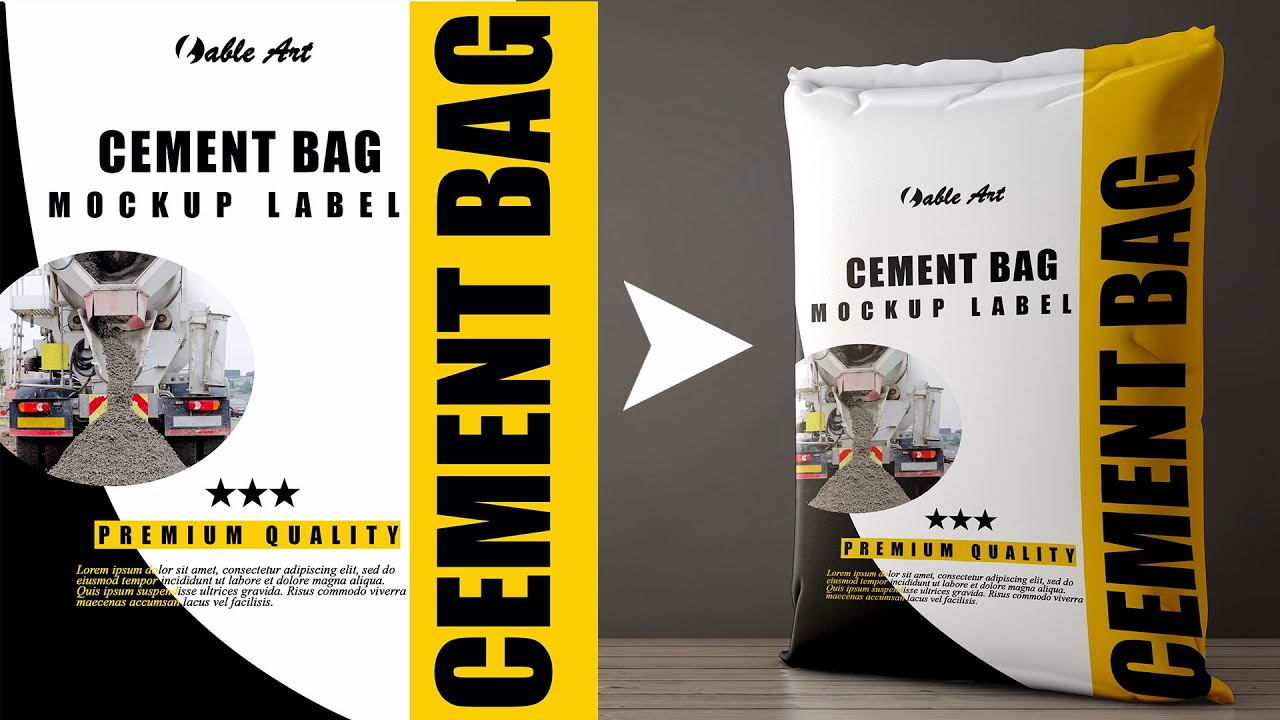 How to create Cement Bag label Mockup design in Photoshop | Photoshop ...