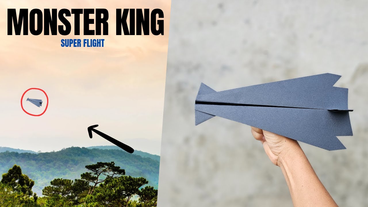 How To Make Paper Airplane that Fly Far || Papercraft Airplane Tutorial ...