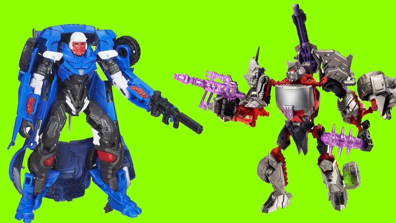 Transformers Age of Extinction Hot Shot and Transformers Construct Bots Megatron, Robots Battle ...