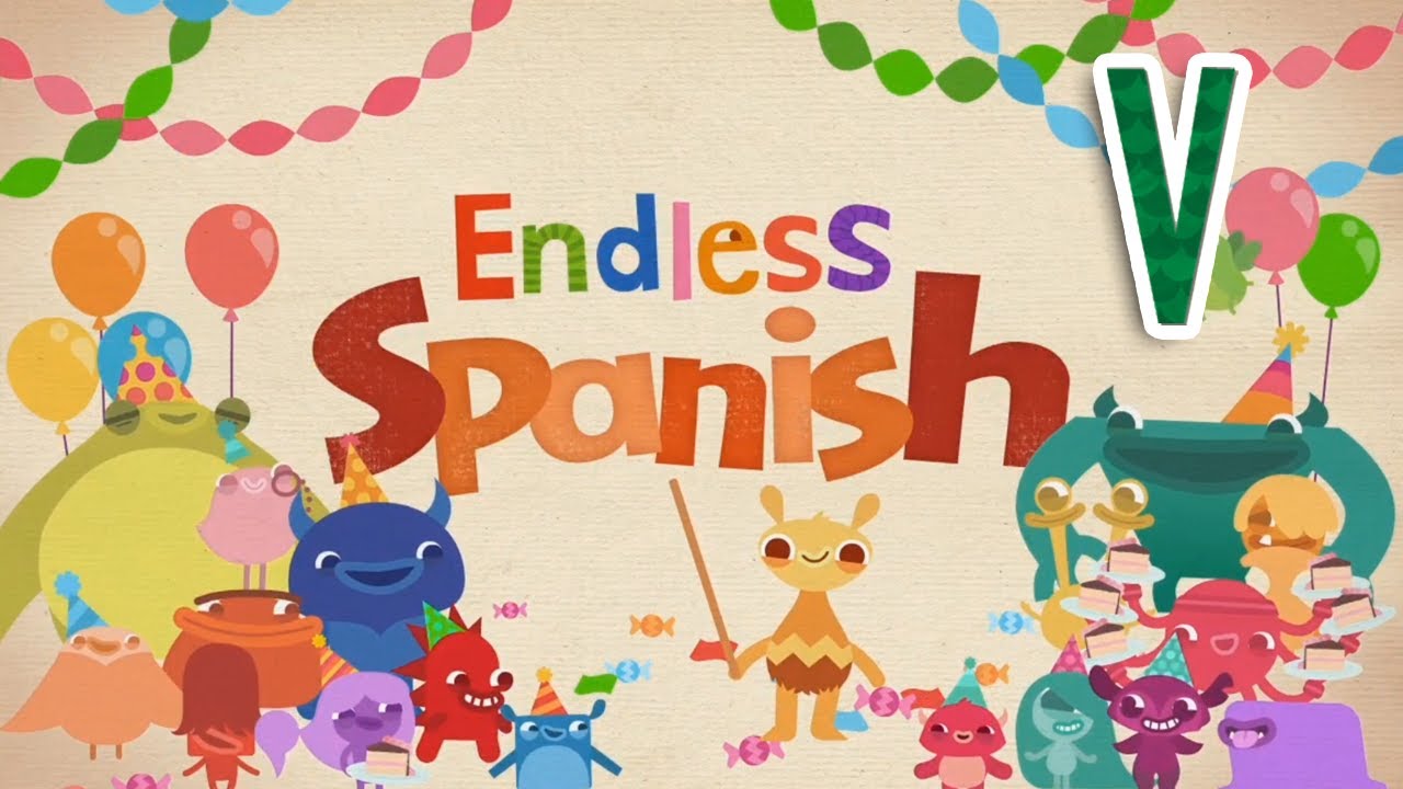 Endless Spanish Letter V - Sight Words: VACA, VER, VESTIDO, VIEJA ...