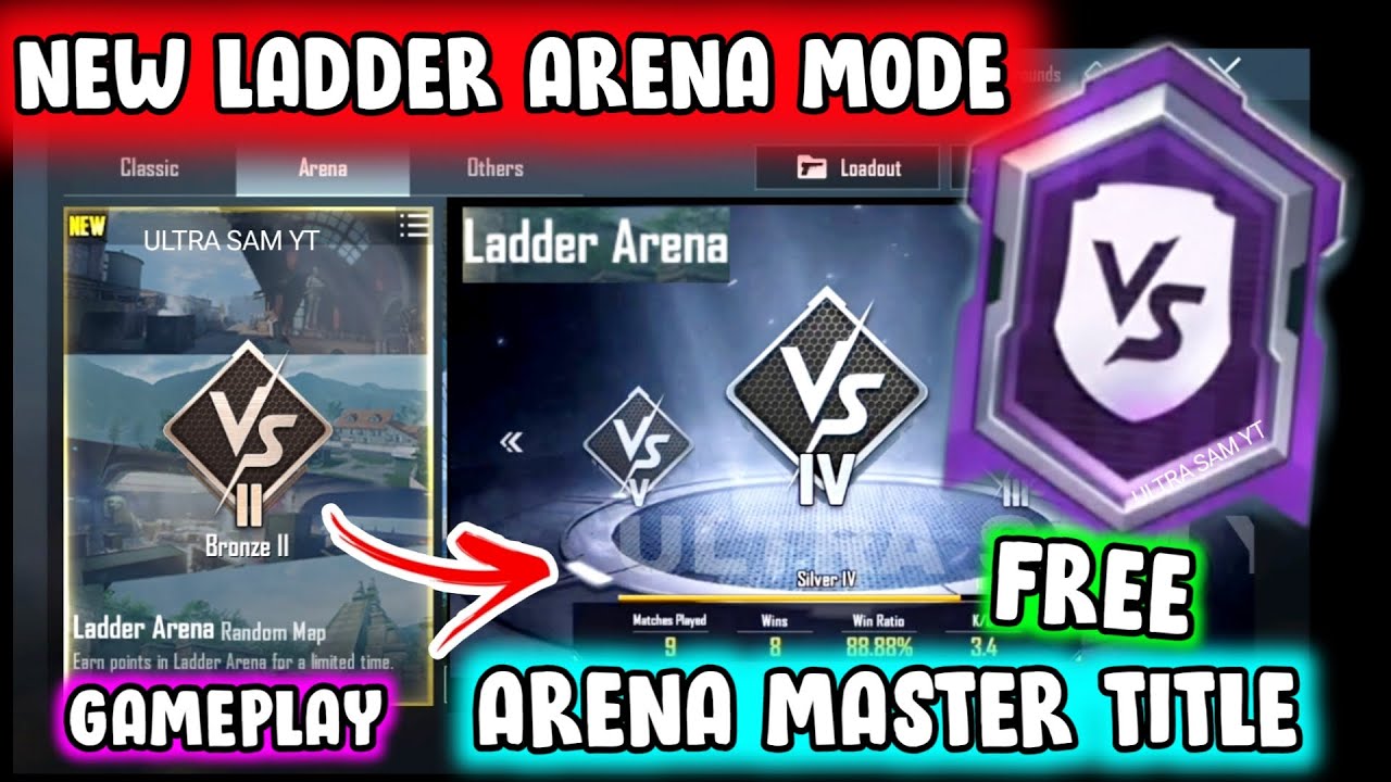GET FREE ARENA MASTER TITLE 😍 LADDER ARENA NEW MODE IN BGMI & PUBG ...