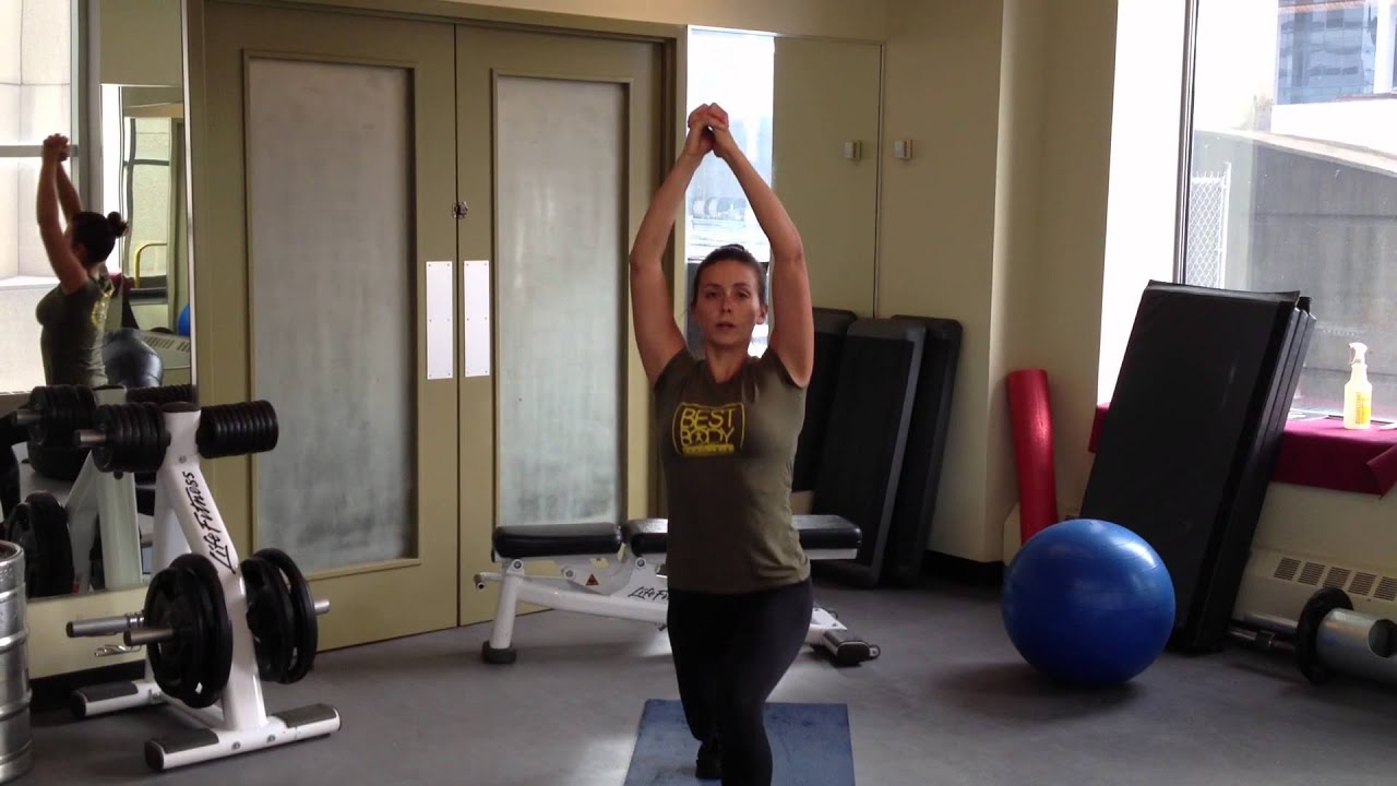 Forward Lunge with Dowward Chop - YouTube