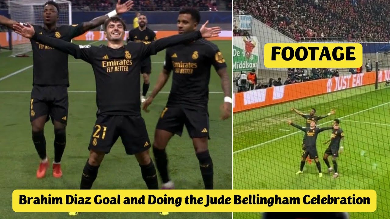 🔥 Brahim Diaz Goal and Doing the Jude Bellingham Celebration against RB ...