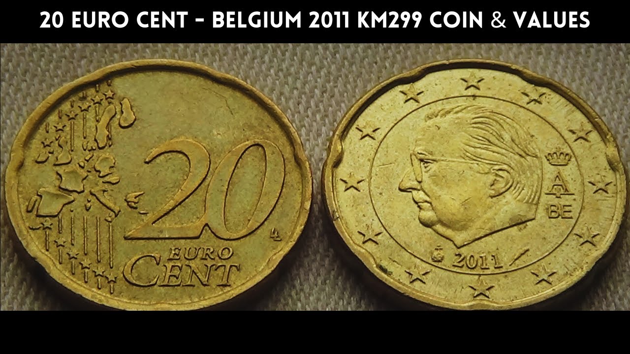 20 Euro Cent - BELGIUM 2011 KM299 Coin & Values - YouTube