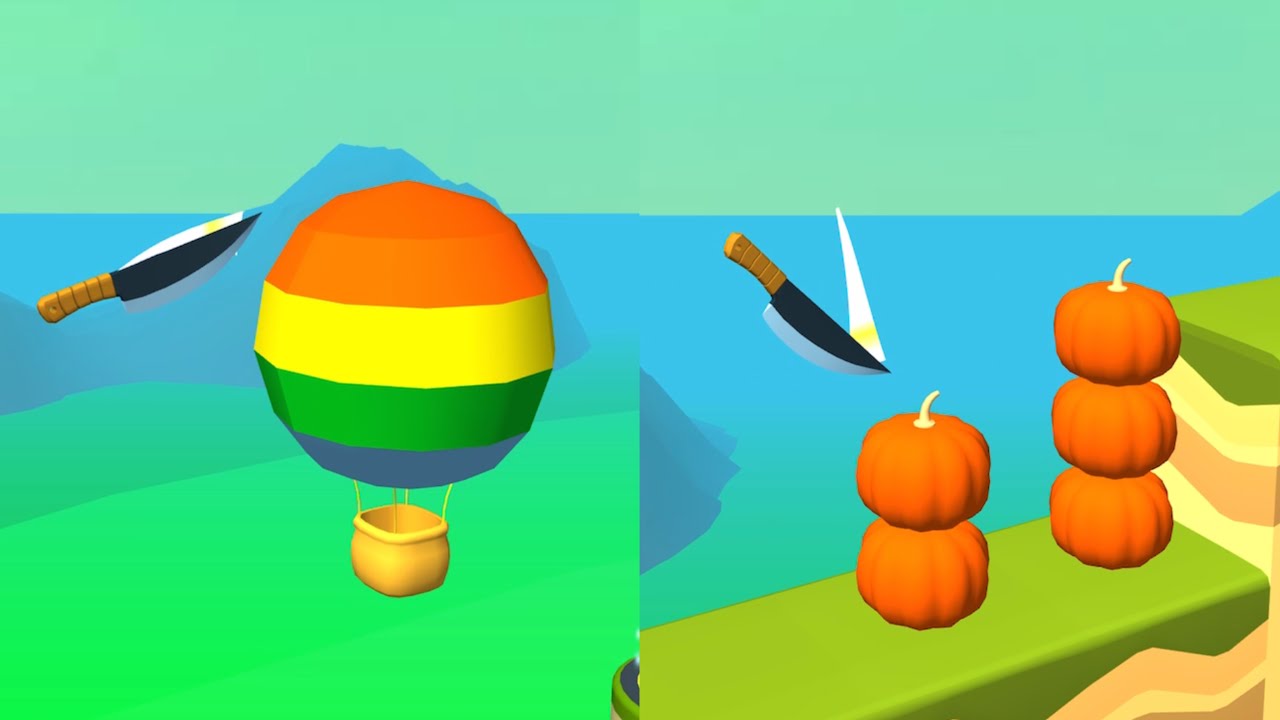 Knife Jump! Very Satisfying And Relaxing ASMR Slicing Game - YouTube