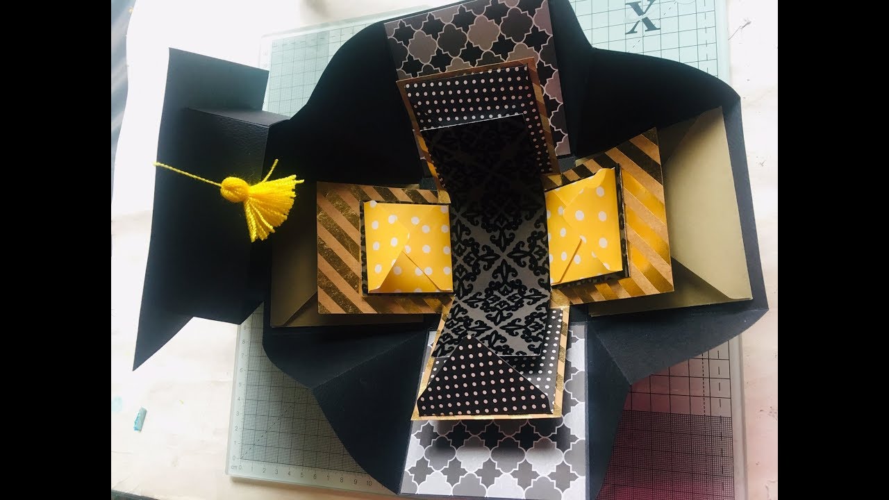 DIY: EXPLODING BOX GRADUACION/ COMO HACER UNA CAJA EXPLOSIVA / IDEAS GRADUACION - YouTube