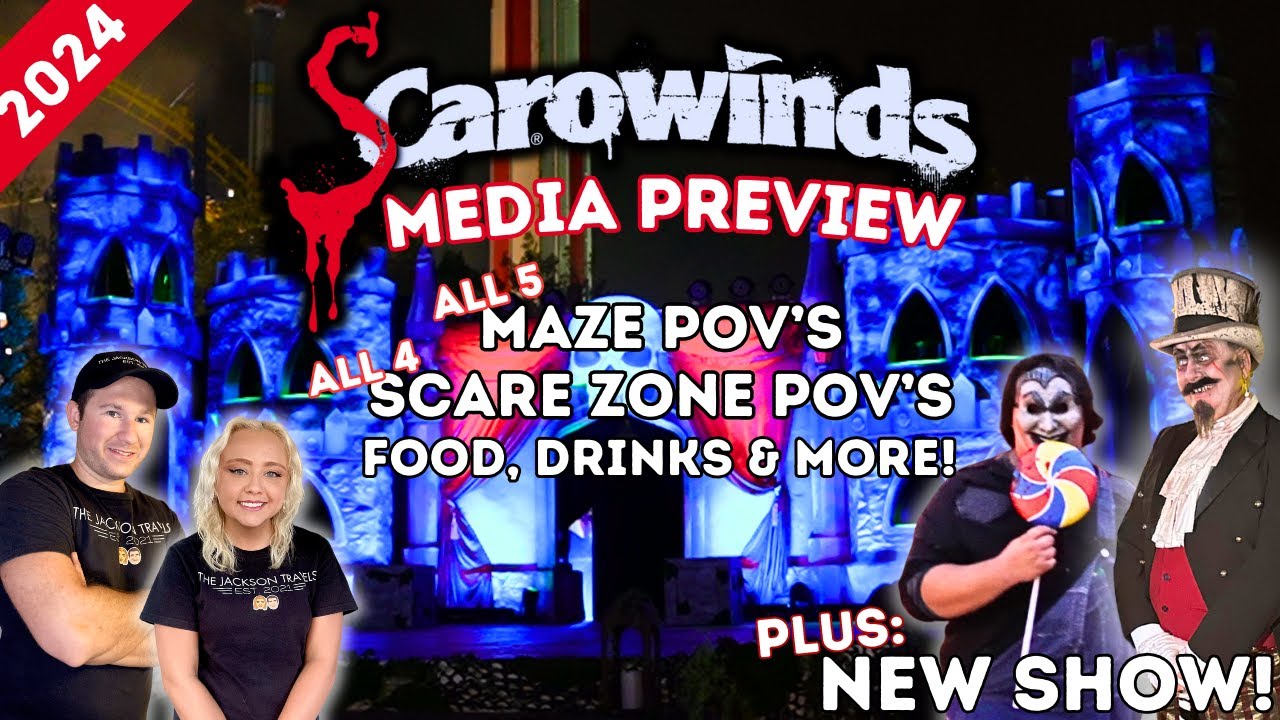 SCarowinds 2024 Tour & Review: ALL Maze and Scare Zone POV's | PLUS ...