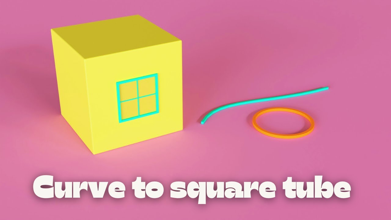 【Automation with geometry node】Create a square tube model from a curve ...