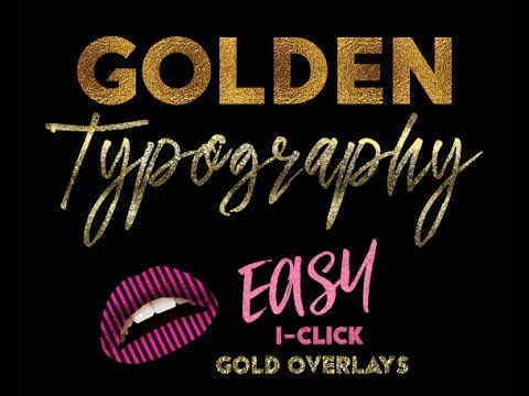 🔴GOLD PATTERNS- How to add a GOLD LEAF TEXT to text using gold ...