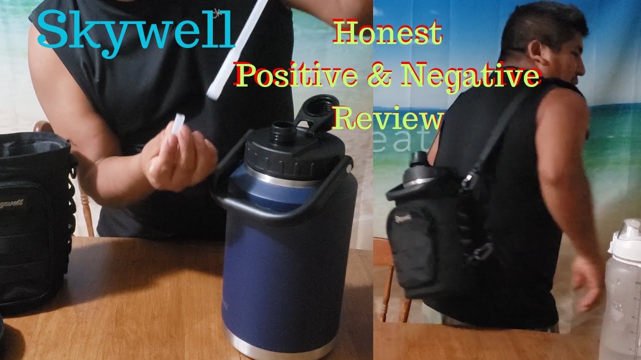 Skywell 1 Gallon Water Bottle Honest Review, 128oz stainless steel ...