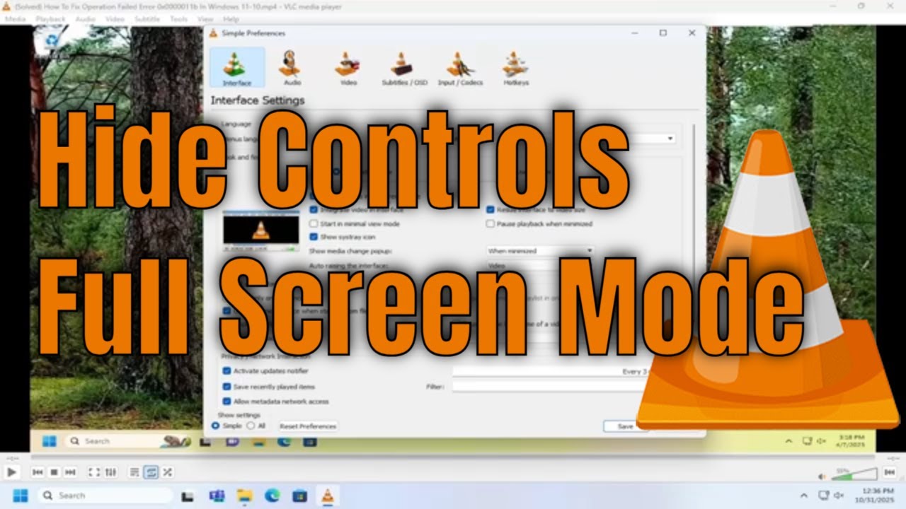 How To Hide Controls In Full Screen Mode on VLC Media Player [Guide ...