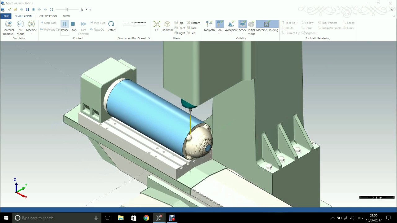 4th axis mastercam trophy machining! - YouTube