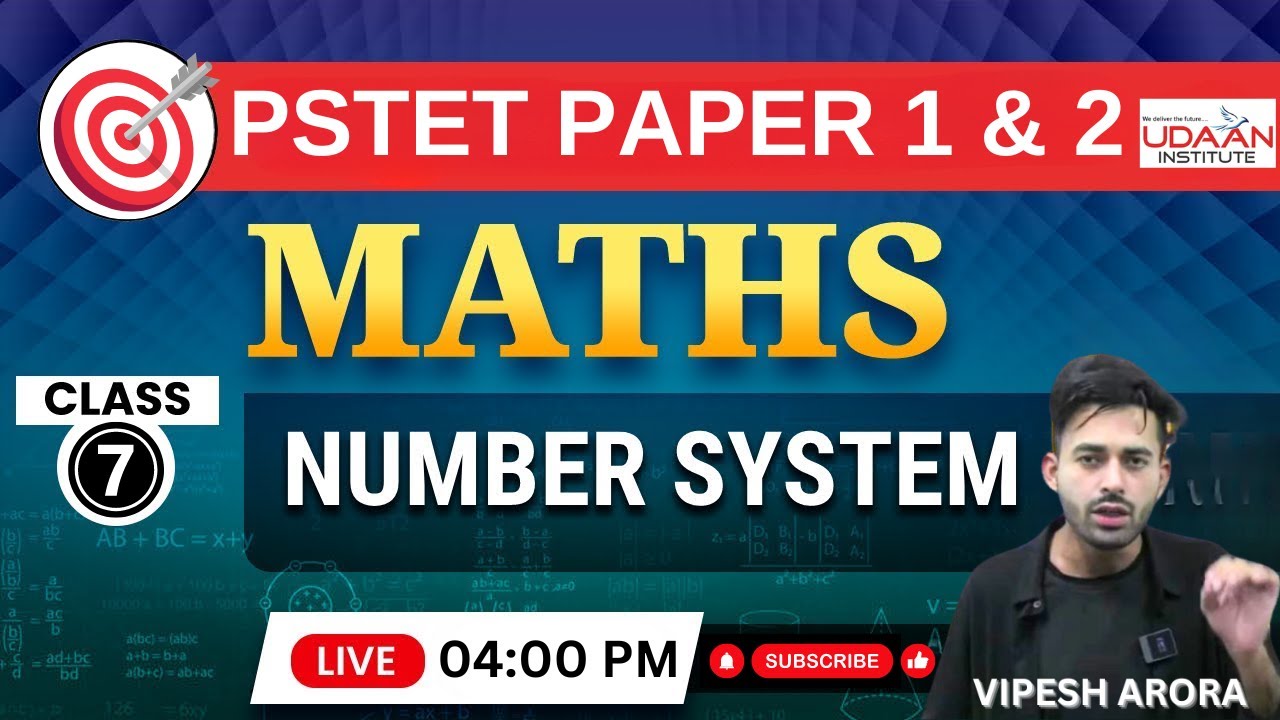 🔴Live | NUMBER SYSTEM (CLASS-7) BY VIPESH SIR | PSTET PAPER 1 & PAPER 2 ...