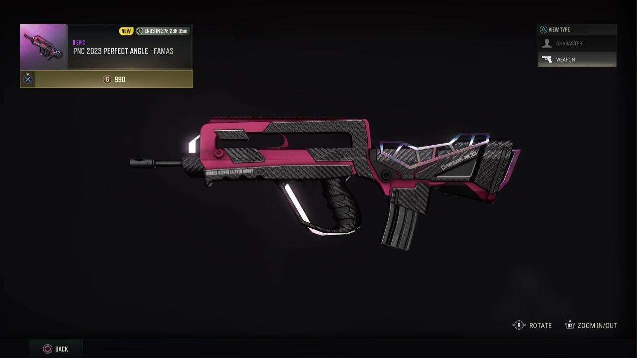 PUBG Perfect Angle FAMAS Weapon Skin - PNC 2023 - Close Examination - YouTube