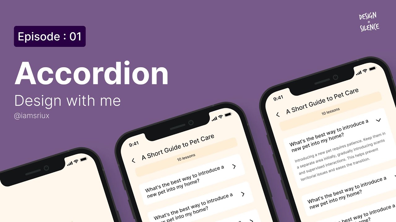Design with me (Accordion UI in App) [ Design in silence | Ep:01 ...
