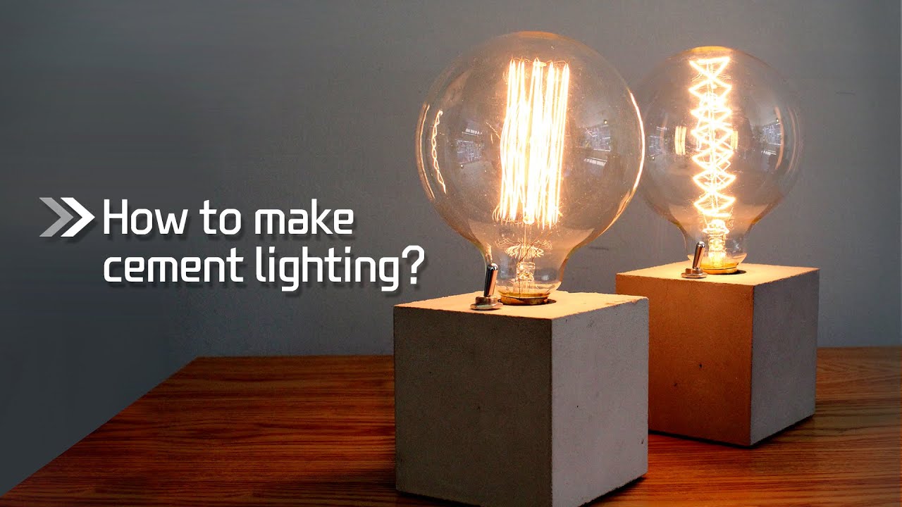 DIY Concrete Lamp / LED Lights JUST DO - YouTube