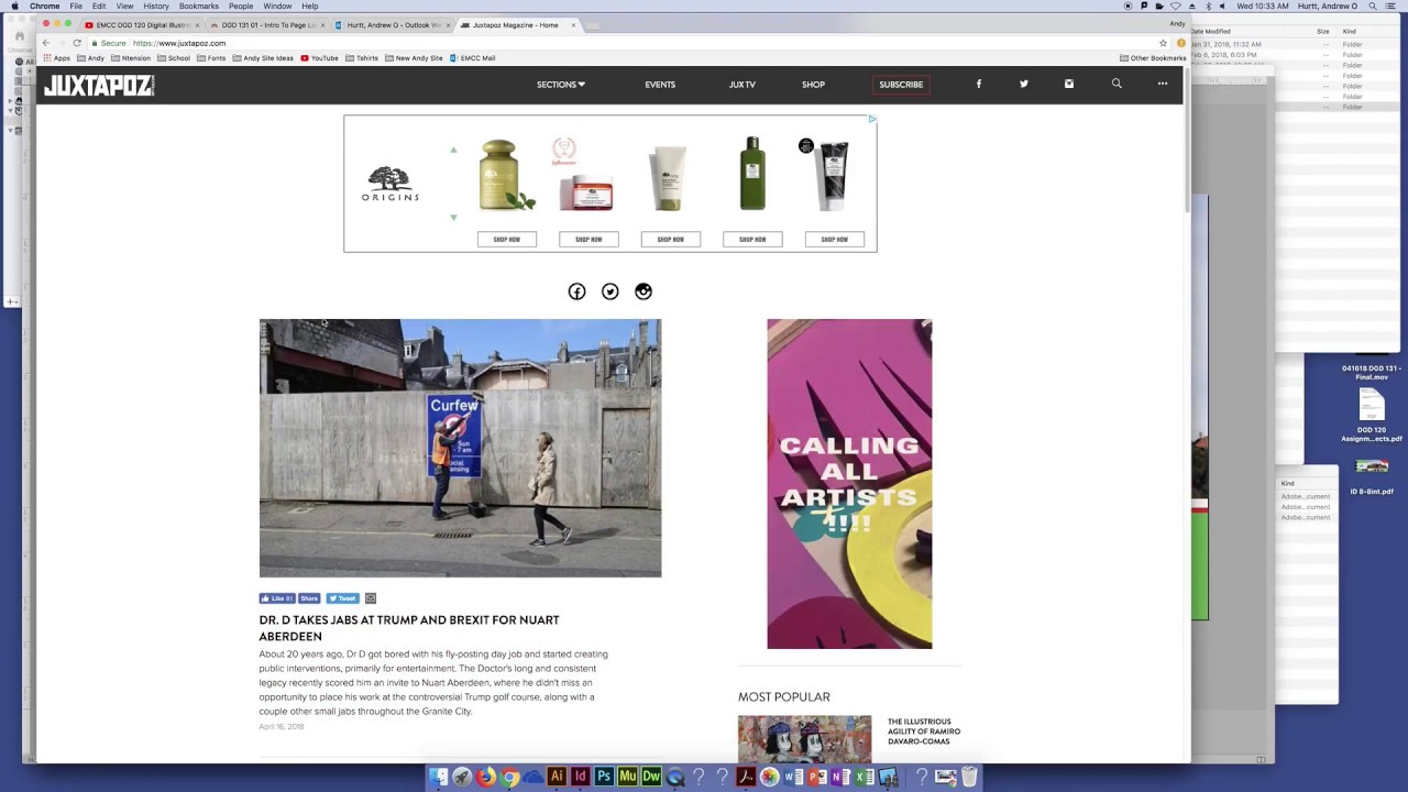 DGD 131 Intro to Page Layout & Design - Basic Interactivity - YouTube