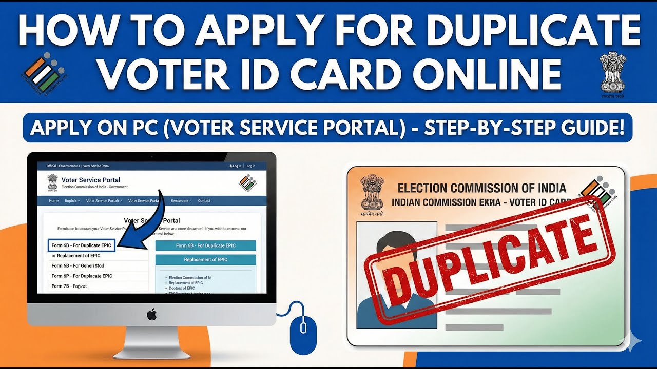 How to Apply Duplicate Voter ID Card Online | Full Guide Step by Step ...