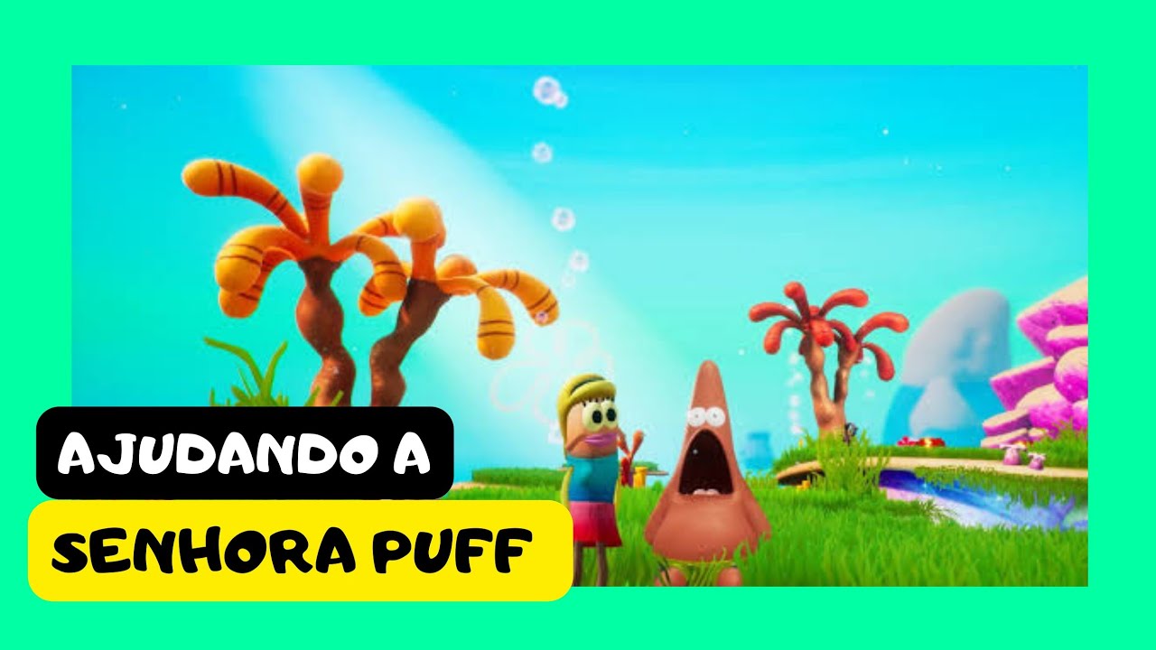 AJUDANDO A SENHORA PUFF-Bob Esponja Calça Quadrada (PS4)-GAMEPLAY-PT BR ...