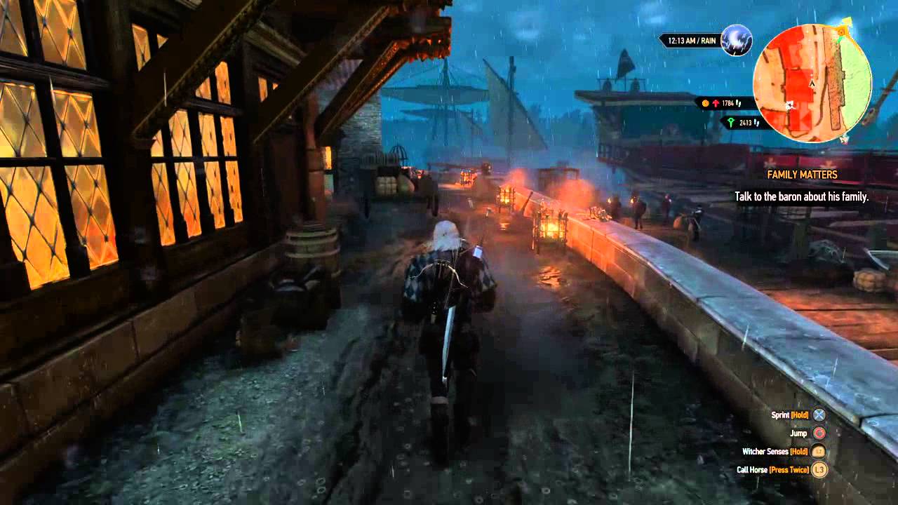 The Witcher 3: rain - YouTube