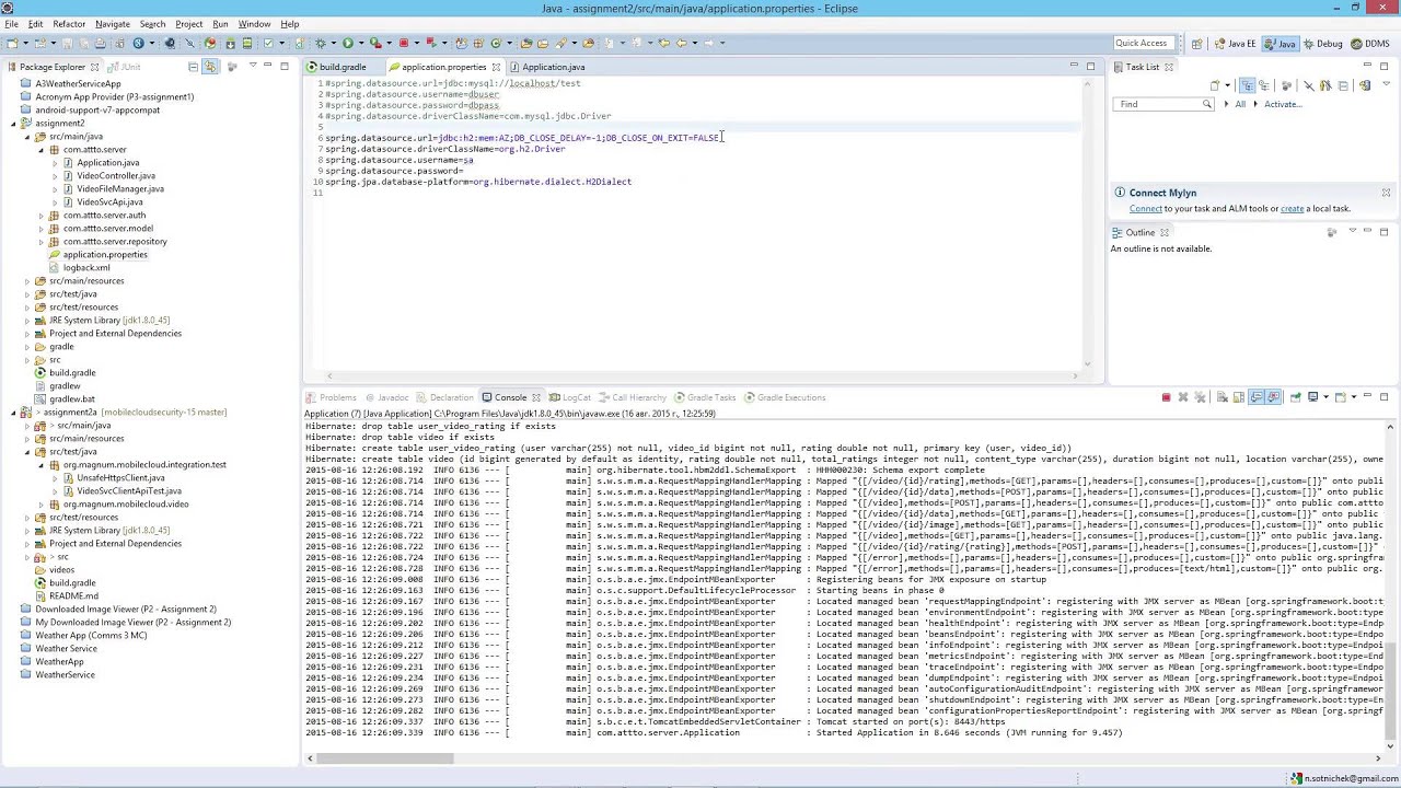 Using H2 Web Console For Viewing The Content Of Tables With Spring Boot