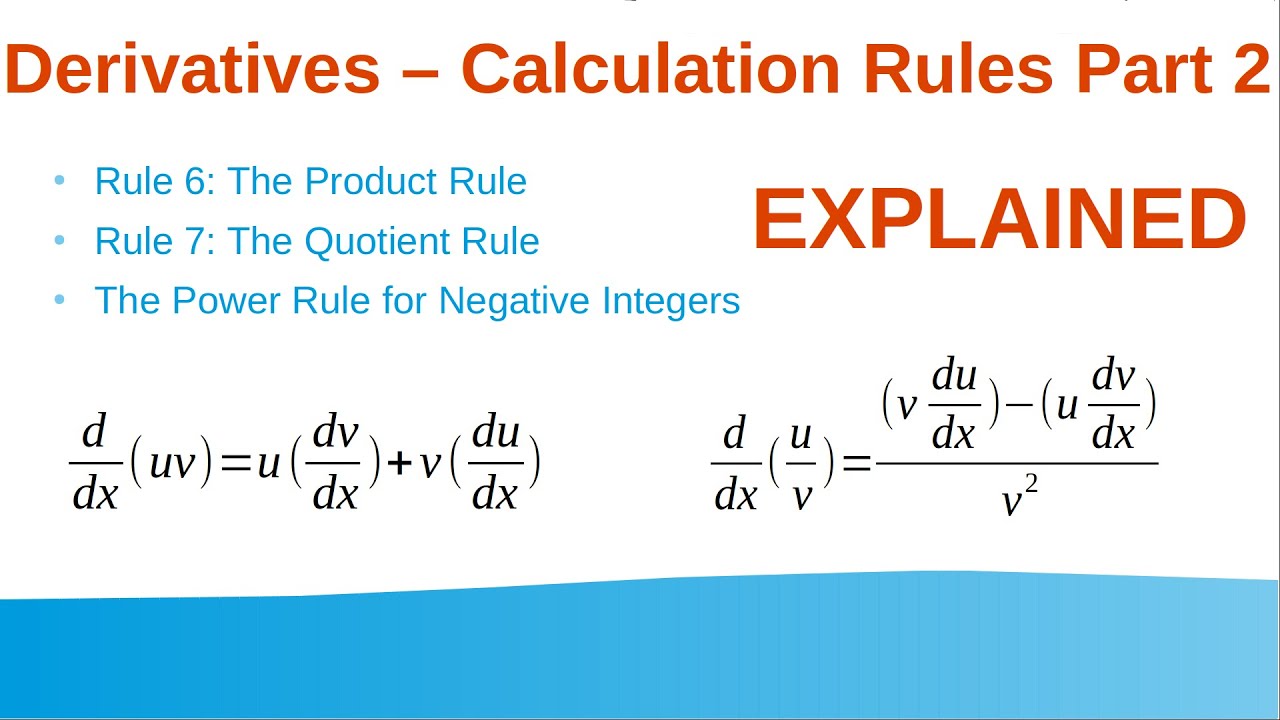 2.2 Derivatives - Rules Part 2 - YouTube