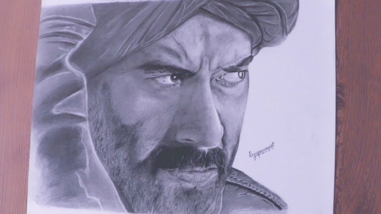 Ajay devgan Drawing || ajay devgan sketch || bhuj movie trailer drawing ...