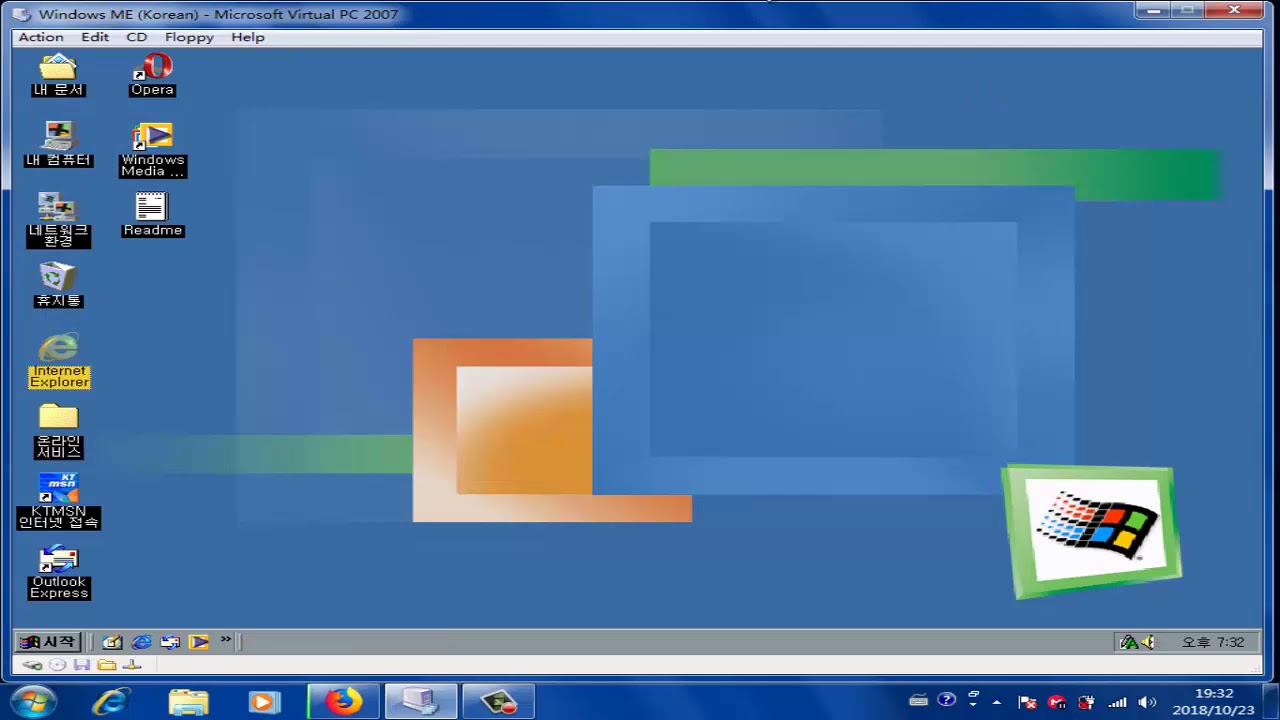 Windows ME (Korean) in Virtual PC 2007! - YouTube