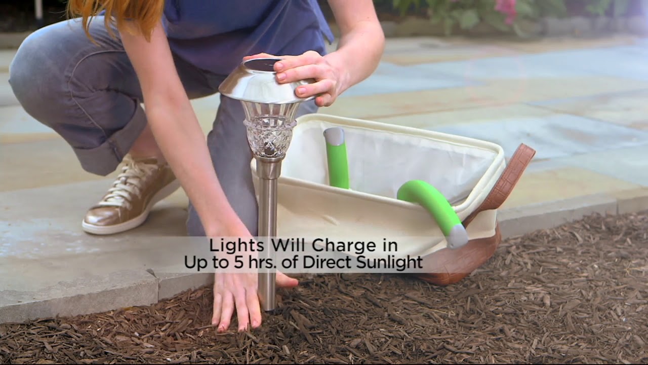 Duracell 8-Piece 10 Lumen Solar Landscape Light Set on QVC - YouTube