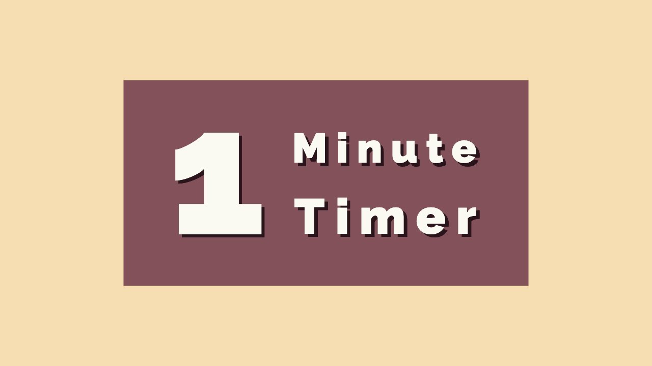 Simple 1 Minute Countdown Timer - YouTube