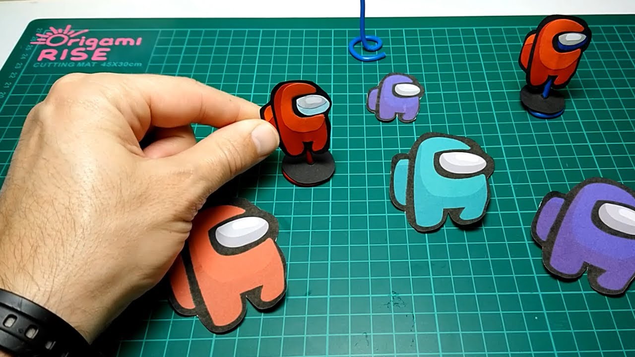 How to Craft a Paper Figurine for Among Us Board Games (Origami) - YouTube